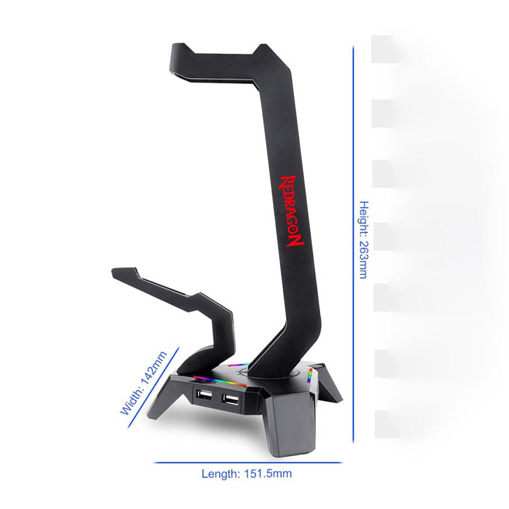 Redragon HA311 Elite 4 USB Prots RGB Headset Stand – Redragon Pakistan